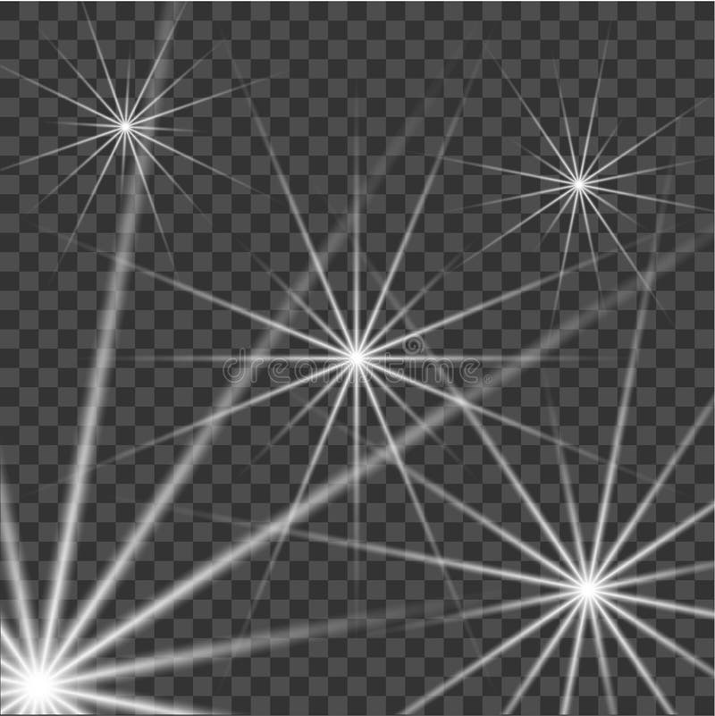 White Beautiful Light Explodes with a Transparent Explosion. Vector ...