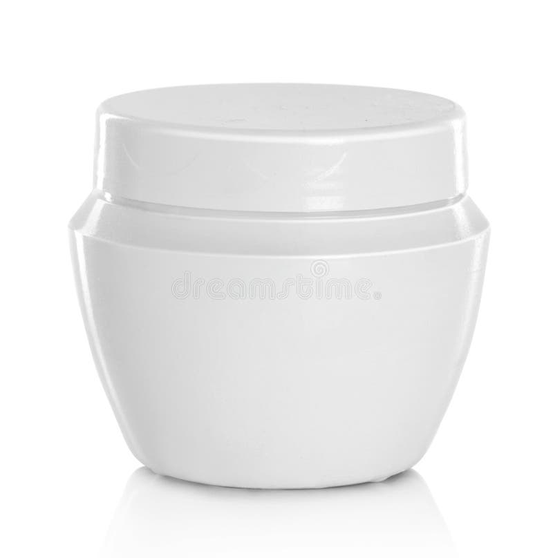 Blank White Cosmetic Container Stock Photo - Image of hygiene, pack ...