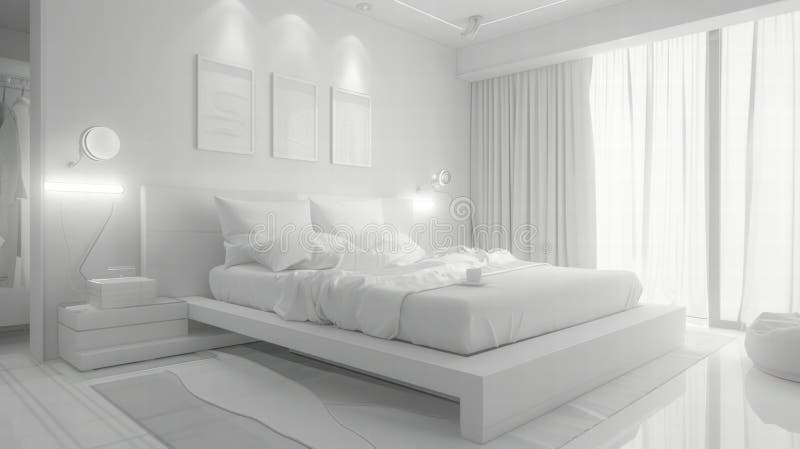 White Bed Linen with Fresh Cotton Texture, Creating a Clean and Cozy ...