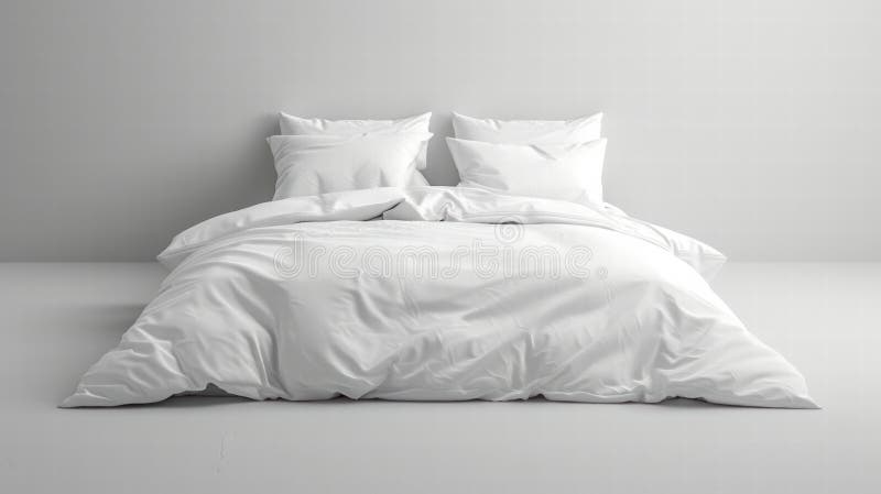 White Bed Linen with Fresh Cotton Texture, Creating a Clean and Cozy ...