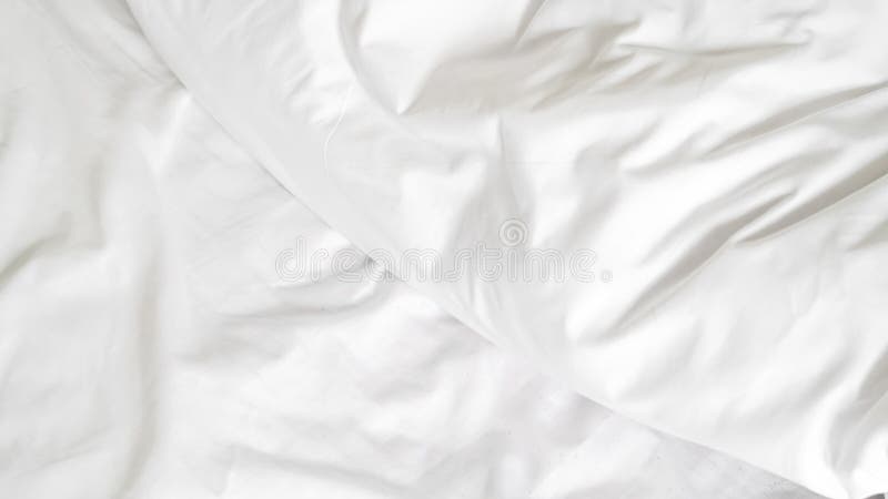 White Bedding with Soft Folds and Empty Space for Design or Text ...