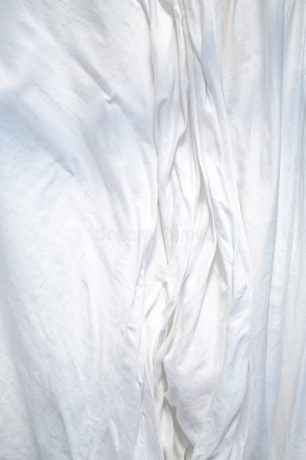 White Bedsheet Drying in the Sun, Wrinkled Texture, Abstract Background ...