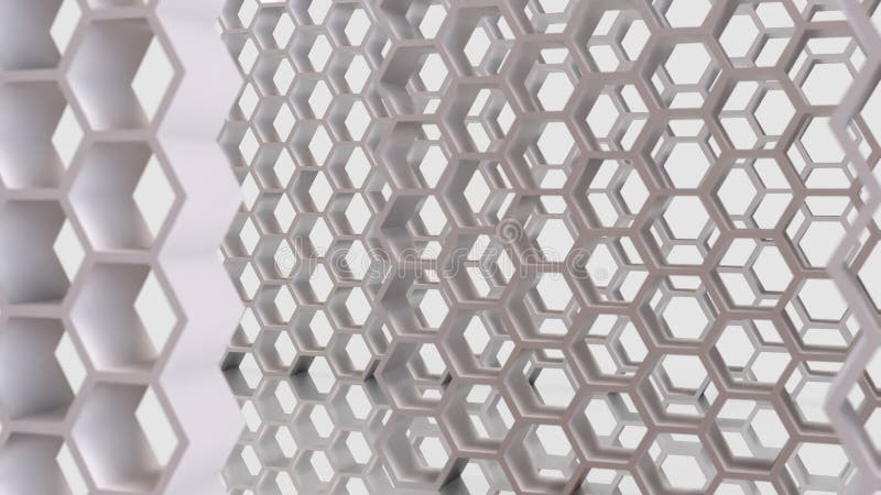 The White Bee Hive for Abstract or Background Concept 3d Rendering ...