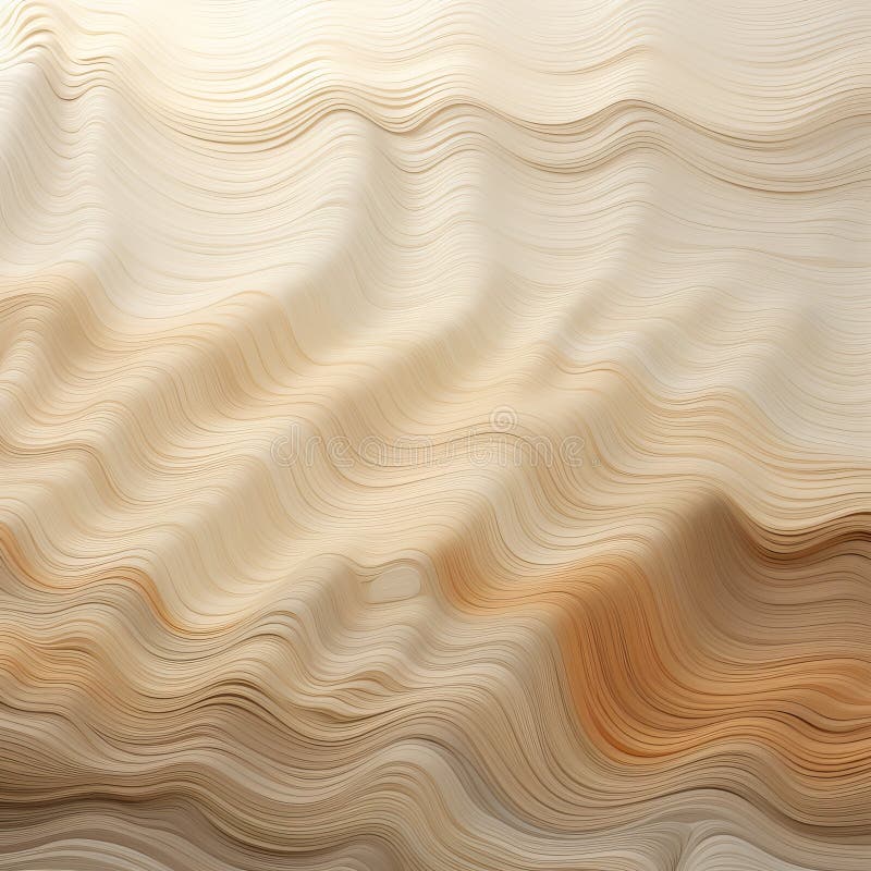 Abstract Beach Wave Texture in Warm Brown and Beige Stock Illustration ...