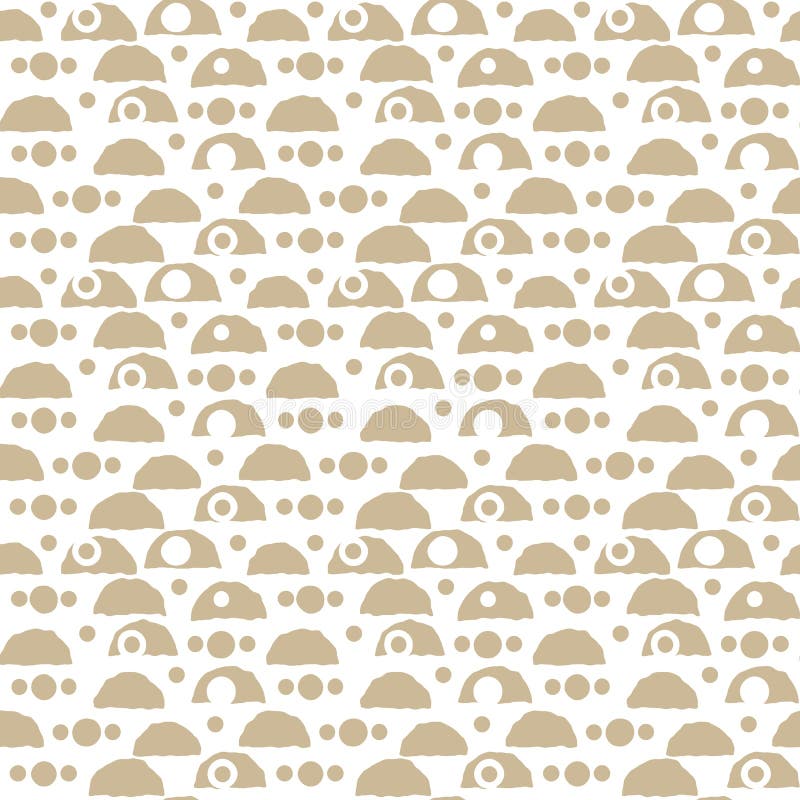 White and Beige Seamless Repeat Pattern with Small Empty Circles and ...