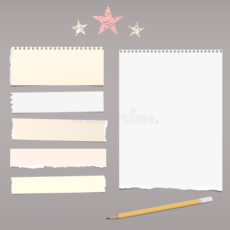 Notebook Blank Paper Cute Vector Art Illustration Stock Vector ...