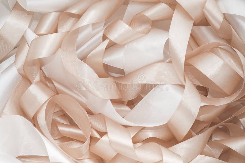 White and beige ribbon stock photo. Image of pink, beige - 48757262