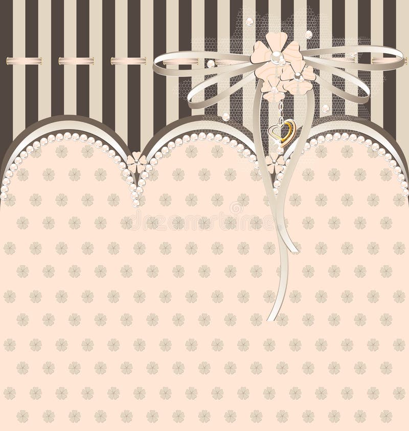 White-beige Variation with Ribbon Stock Vector - Illustration of ...