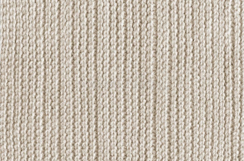 Beige Knitting Woolen Fabric Texture Background Stock Image - Image of ...