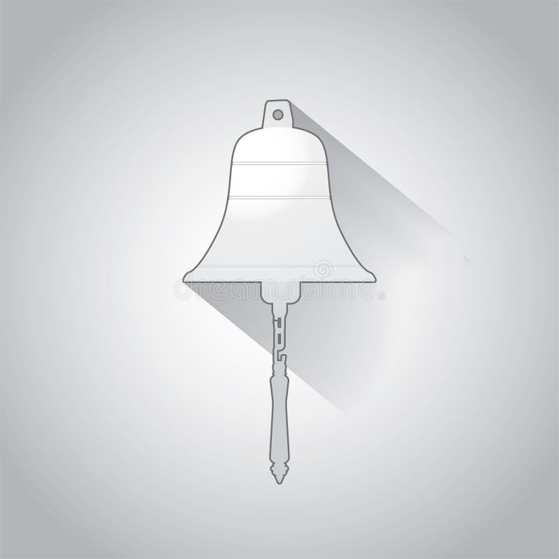 White Bell Icon stock vector. Illustration of ancient - 276800895