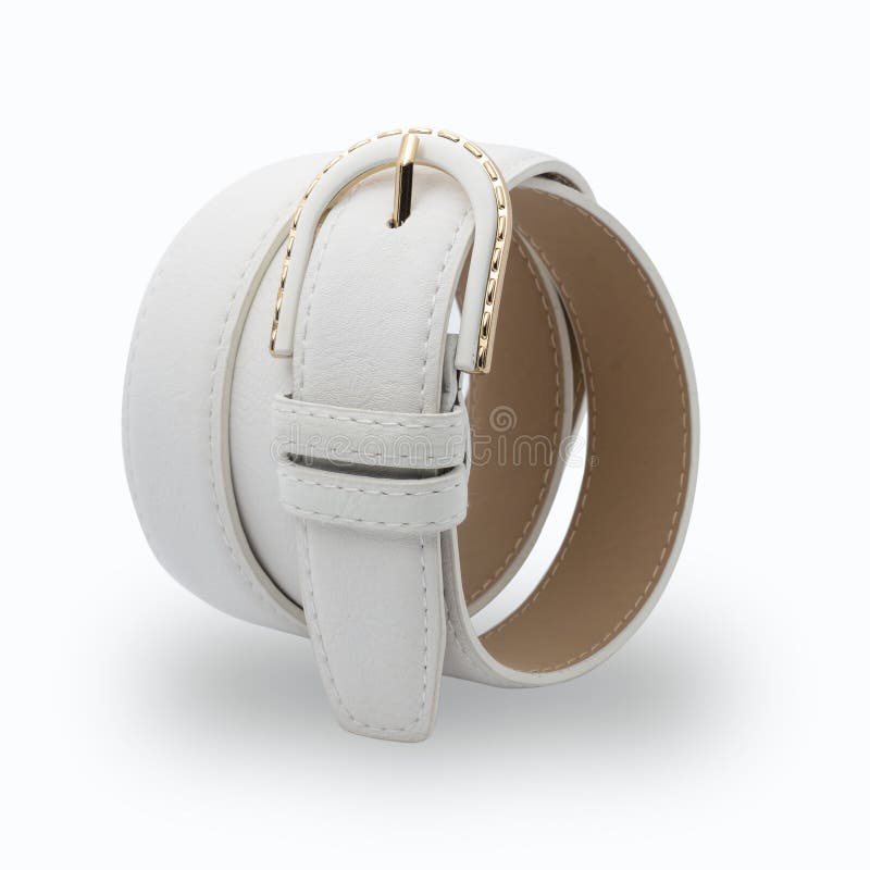 White Belt Isolated on White Stock Photo - Image of isolated, women ...
