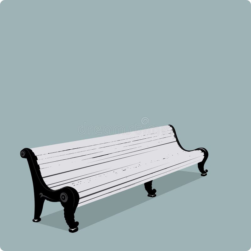 Cartoon bench stock vector. Illustration of flowers, white - 16554591