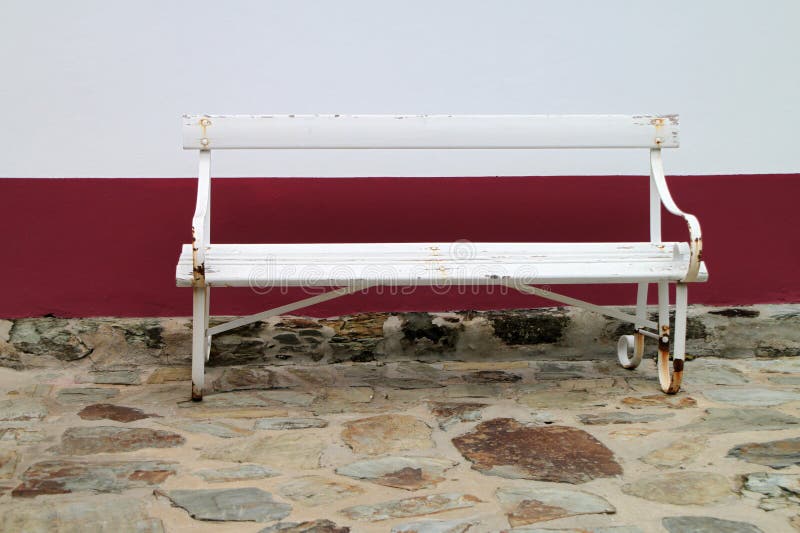 White bench stock photo. Image of isolated, lifestyle - 16994020
