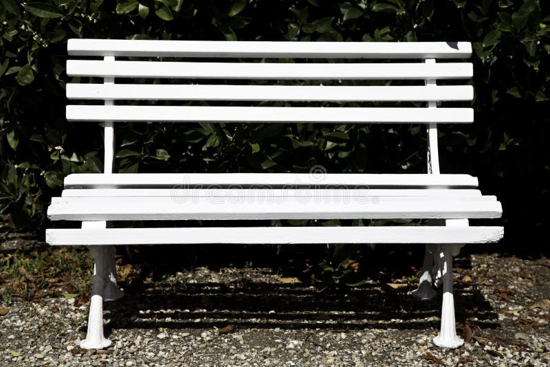 White bench stock photo. Image of park, comfort, sitting - 17171618