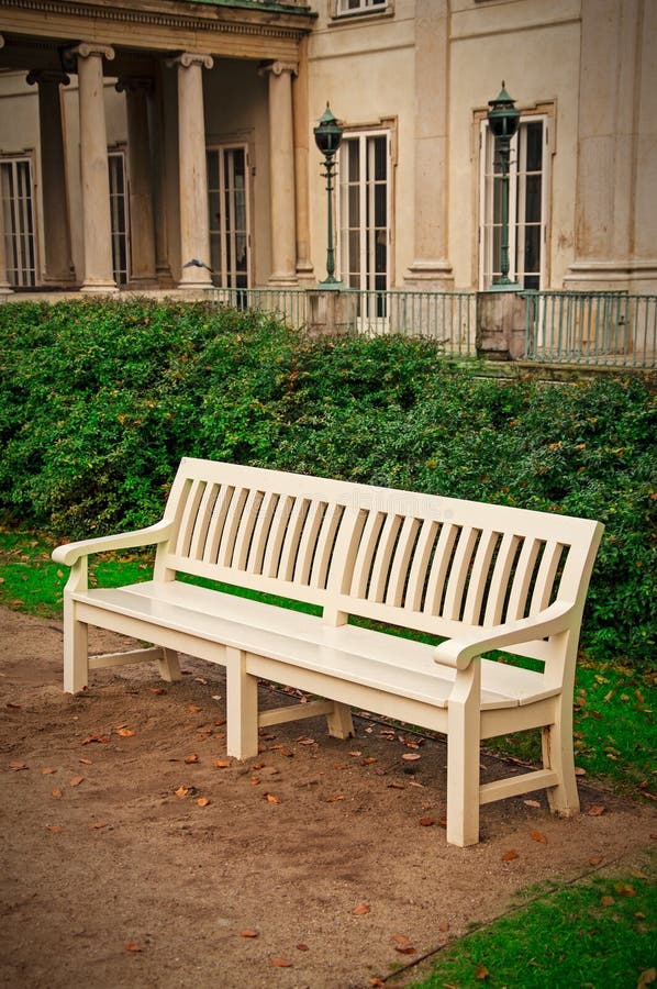 White bench stock image. Image of poland, yellow, national - 33180999