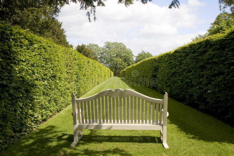 White Bench View stock photo. Image of calm, peaceful - 2483106