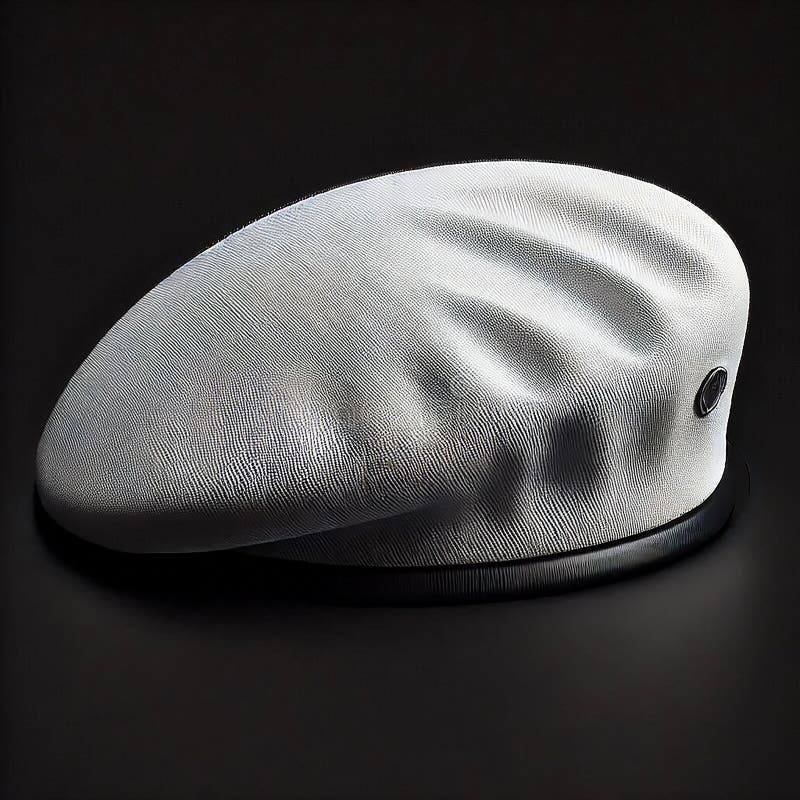 White beret on black stock illustration. Illustration of shot - 354149227