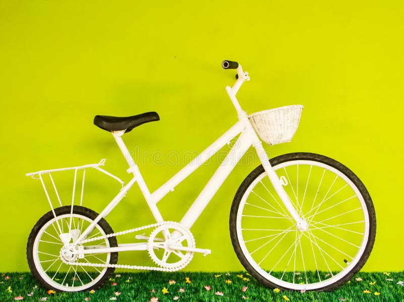 White bicycle stock photo. Image of retro, sport, adult - 35499082