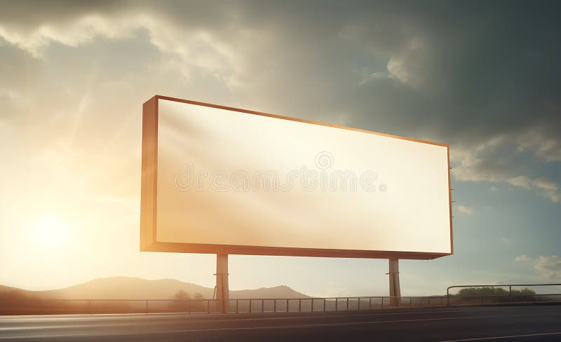 White Billboard for Advertising Displays Ai Generated Stock ...