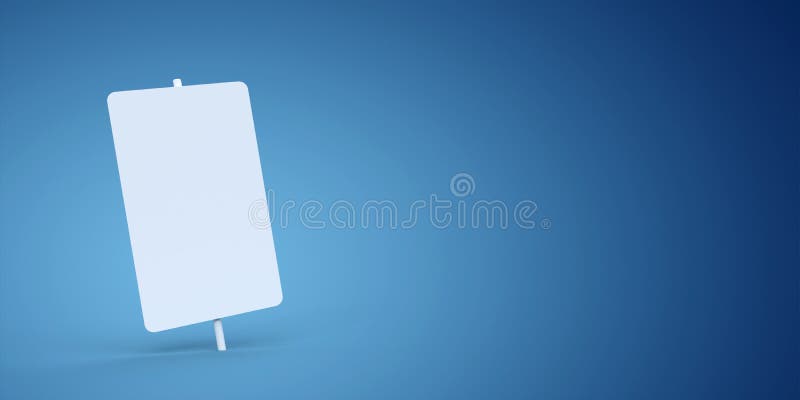 White Billboard on Blue Background Stock Illustration - Illustration of ...