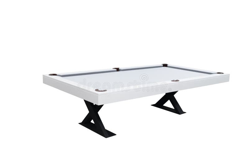 White Billiard Table. Beautiful Billiard Table Isolated on White ...