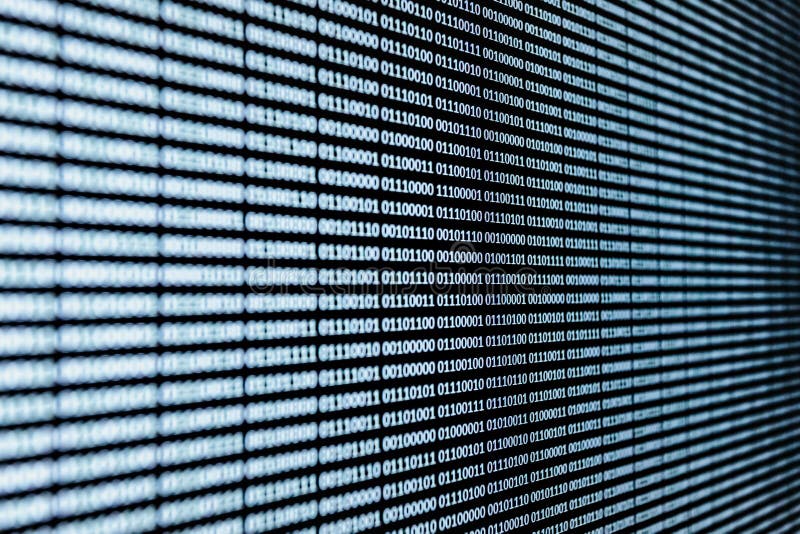 White Binary Code Background. Programming and Computing Stock Photo ...