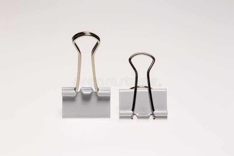 White Binder Clips stock photo. Image of school, paper - 66139728