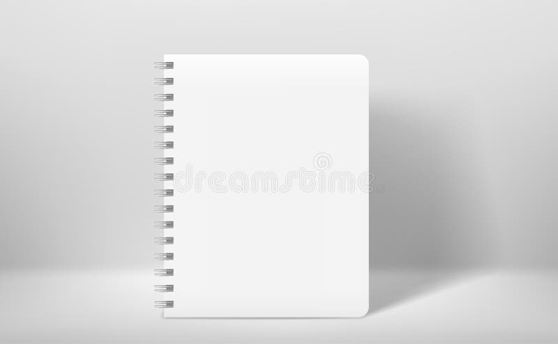 White Binder in White Interior. 3d Style Realistic Stock Vector ...