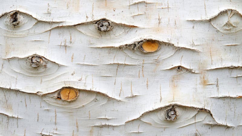 White Birch Tree Bark Texture with Knots Stock Illustration ...