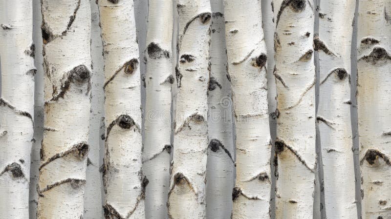 White Birch Tree Trunks Close Up Texture Stock Illustration ...