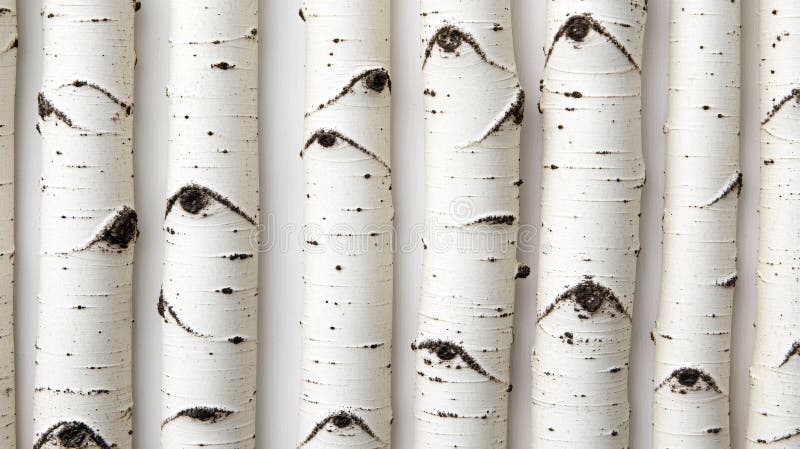 White Birch Tree Trunks Vertical Pattern Stock Illustration ...