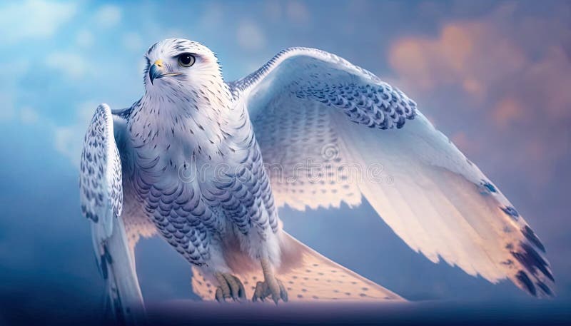 A White Bird Flying through the Air with Wings Spread Out Stock ...