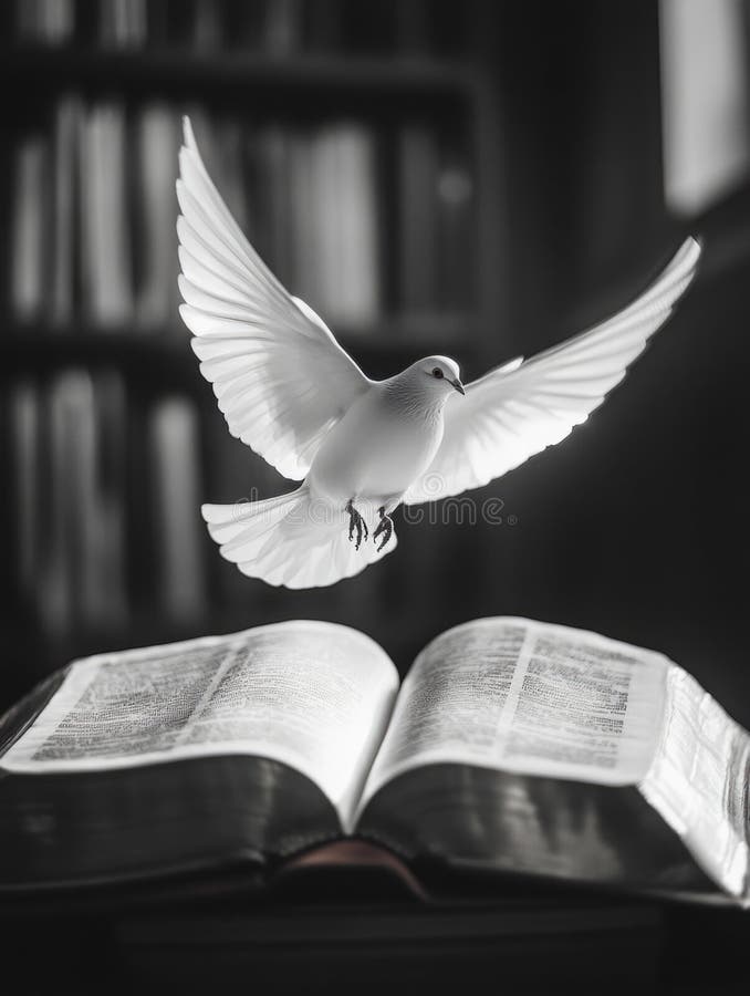 White Bird Over Open Book stock image. Image of freedom - 378367265