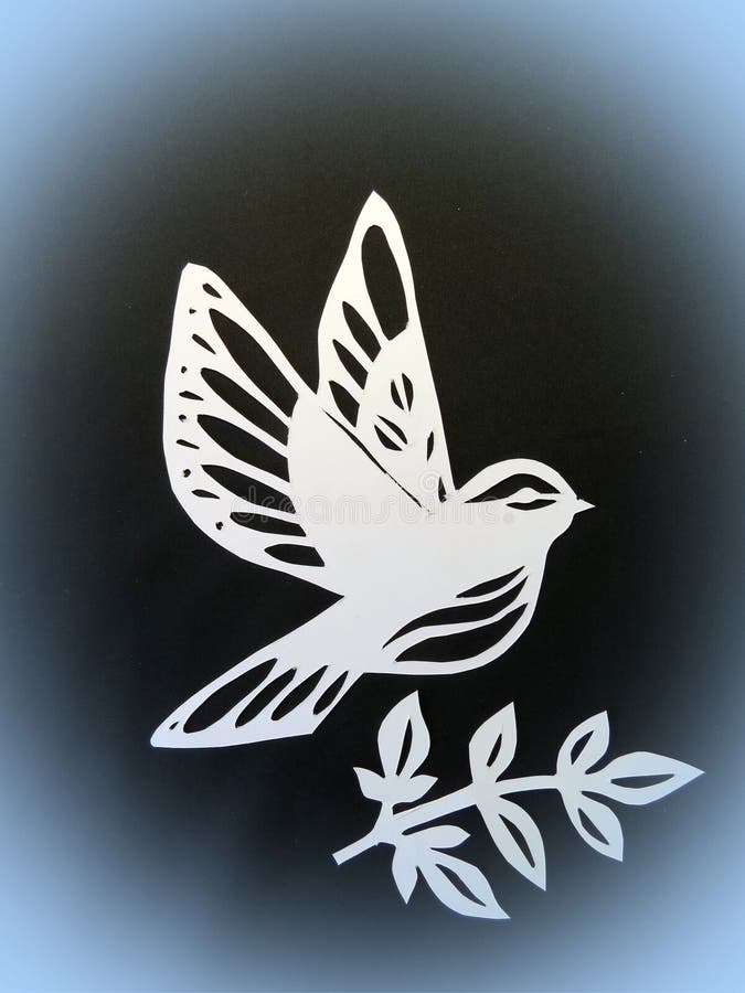 White bird. Paper cutting. stock photo. Image of paper - 36858934