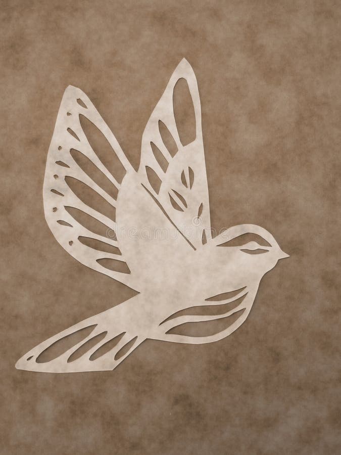 White bird. Paper cutting. stock image. Image of beautiful - 38328721