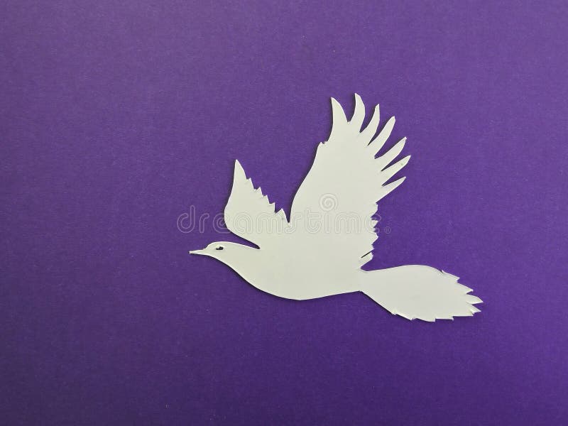 White bird. Paper cutting. stock image. Image of white - 64784917