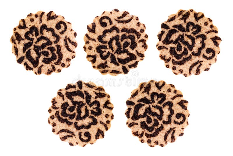 White Biscuit Sticks Isolated on White Background Top View Stock Image ...