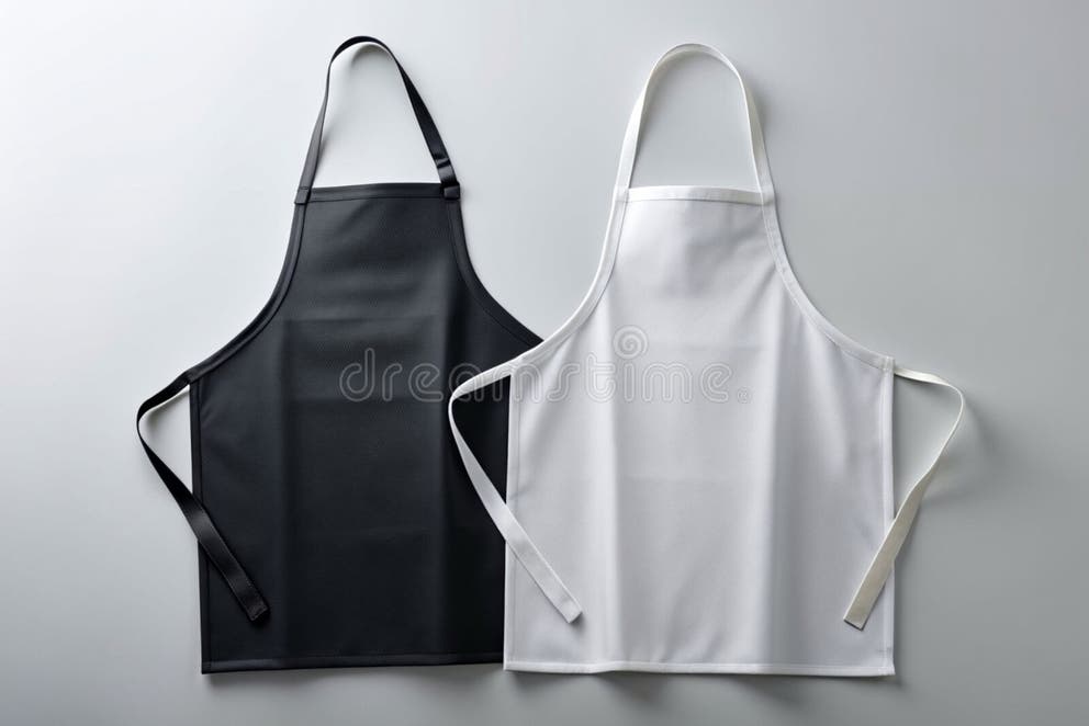 White and Black Aprons, Apron Mockup, Clean Apron Stock Illustration ...