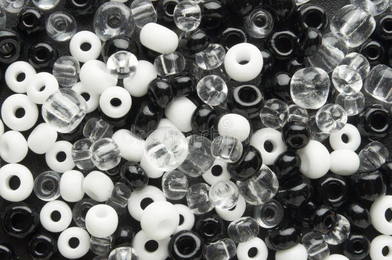 White and black beads stock photo. Image of bright, beading - 23865718