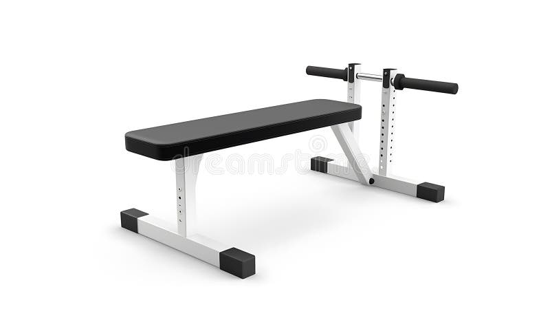 A White and Black Bench is on a White Background Stock Illustration ...