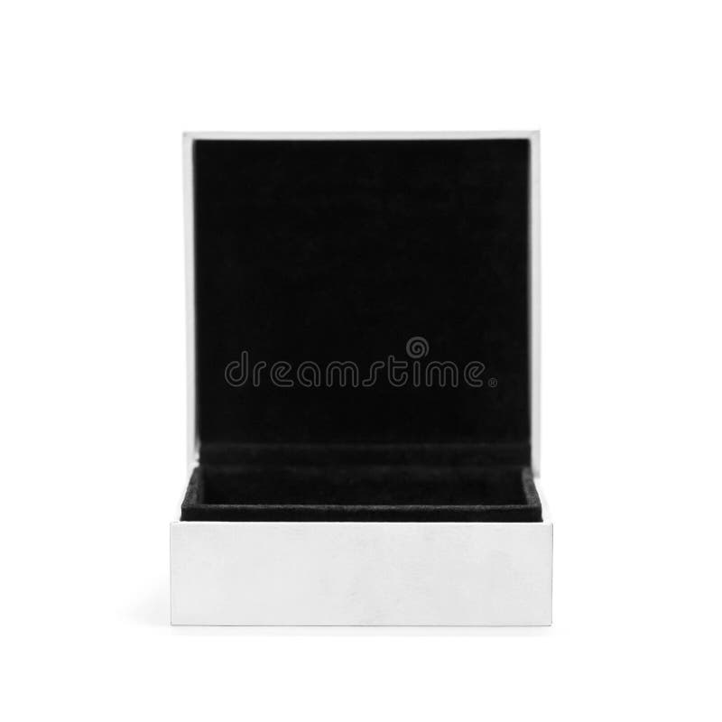 White and Black Box for Jewelry. Close Up Stock Photo - Image of ...
