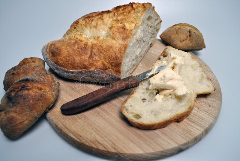 White and Black Bread - Ruddy, Fried, Crispy Stock Image - Image of ...