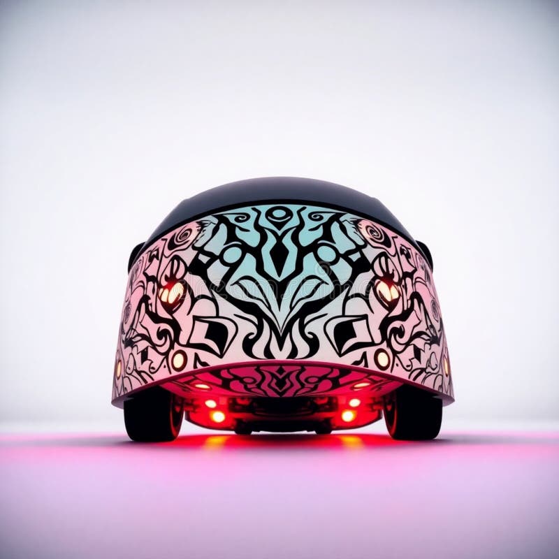 A White and Black Car with Red Lights Stock Illustration - Illustration ...