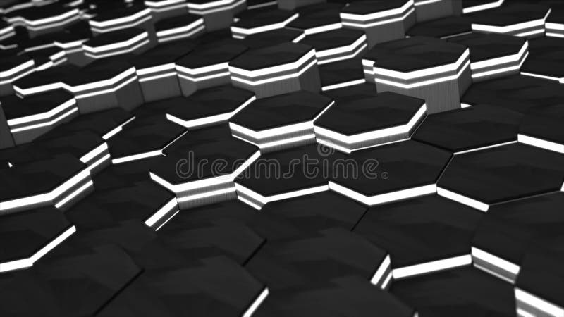 Red and Black Color Glowing Hexagonal Block Moving Up and Down Stock ...