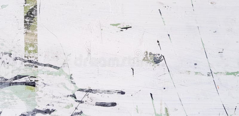 White, Black and Green Art Abstract Scratch or Mark on the Surface with ...