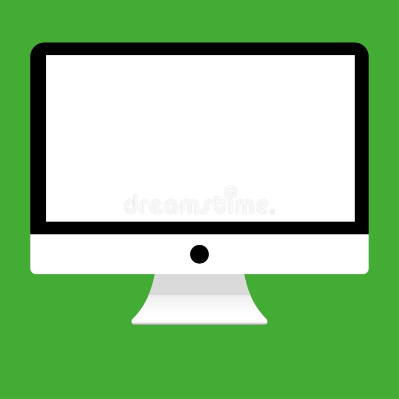 Desktop, Flat Design, Office Interior Stock Vector - Illustration of ...