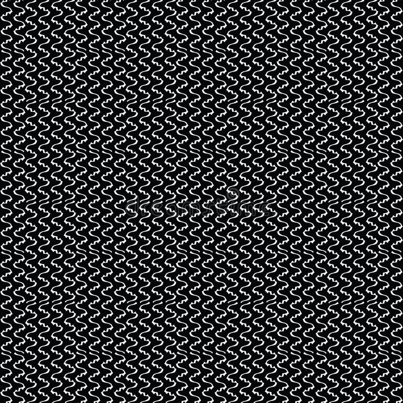 White on Black Macro Mesh Seamless Vector Pattern. Hand Drawn Texture ...