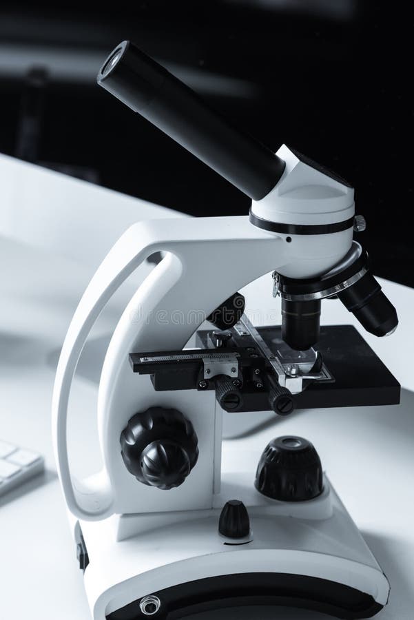 Black microscope stock photo. Image of lens, instrument - 31025850