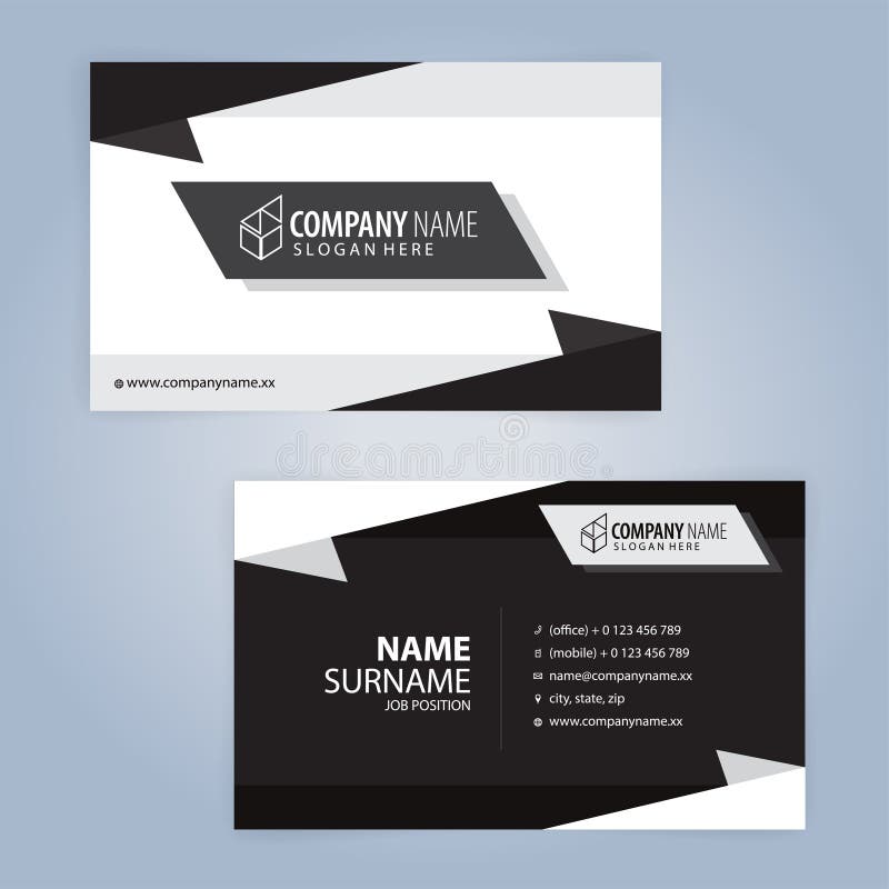 White and Black Modern Business Card Template, Editorial Image ...