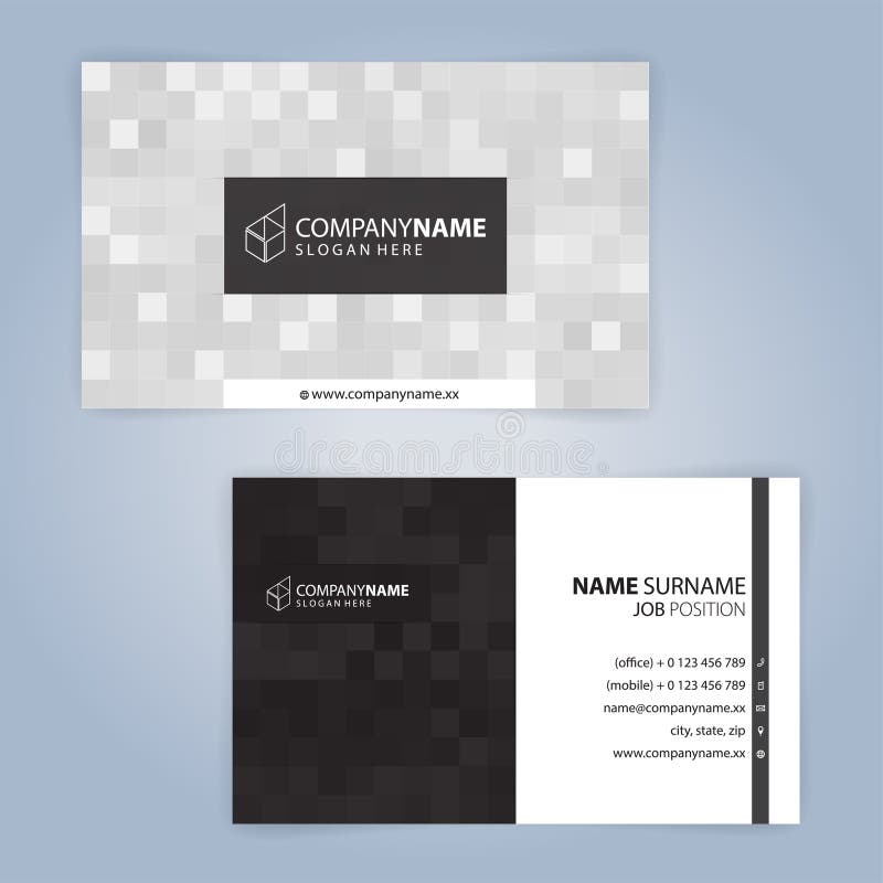 White and Black Modern Business Card Template, Editorial Stock Photo ...